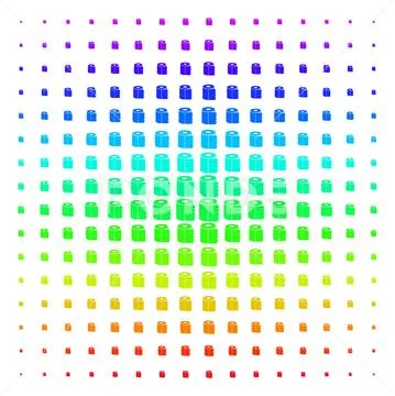 Toilet Paper Roll Shape halftone Spectrum effect: Royalty Free #89147346