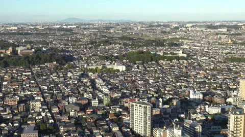 Tokyo cityscape view from elevator durin... | Stock Video | Pond5