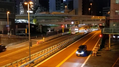 Tokyo Expressway Night view 2021 Spring | Stock Video | Pond5