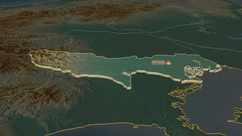 Tokyo extruded. Japan. Stereographic rel... | Stock Video | Pond5