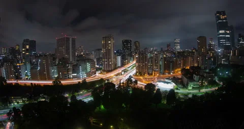 Tokyo Highway Traffic Night Time-lapse c... | Stock Video | Pond5