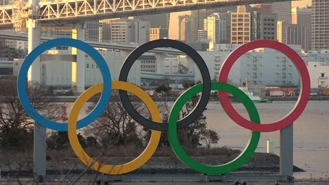 TOKYO, JAPAN : The five ring symbol of t... | Stock Video | Pond5