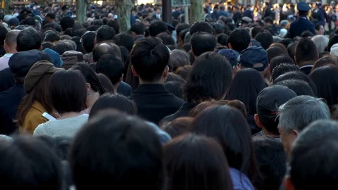 TOKYO, JAPAN : Huge crowd of people walk... | Stock Video | Pond5