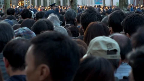 TOKYO, JAPAN : Huge crowd of people walk... | Stock Video | Pond5