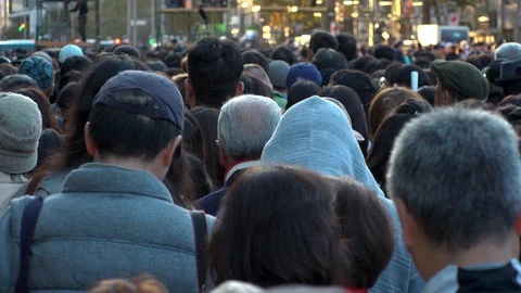 TOKYO, JAPAN : Huge crowd of people walk... | Stock Video | Pond5