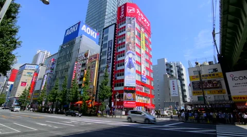 Tokyo Japan modern high tech area called... | Stock Video | Pond5