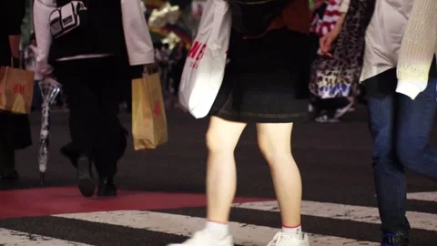 TOKYO, JAPAN : Slow motion shot of crowd... | Stock Video | Pond5