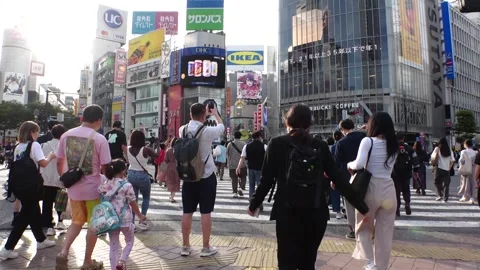 TOKYO, JAPAN : Slow motion shot of crowd... | Stock Video | Pond5