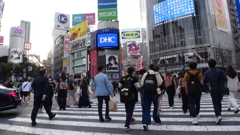 TOKYO, JAPAN : Slow motion shot of crowd... | Stock Video | Pond5
