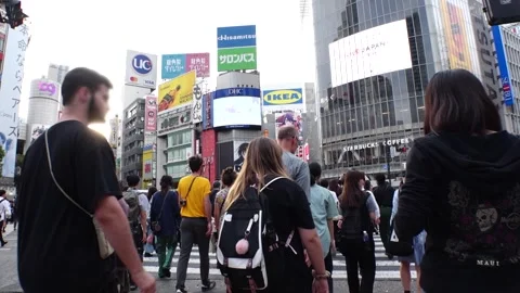 TOKYO, JAPAN : Slow motion shot of crowd... | Stock Video | Pond5