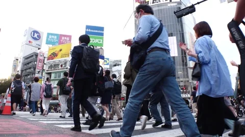 TOKYO, JAPAN : Slow motion shot of crowd... | Stock Video | Pond5