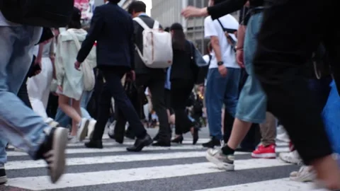 TOKYO, JAPAN : Slow motion shot of crowd... | Stock Video | Pond5