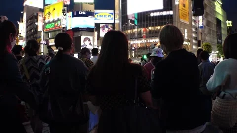 TOKYO, JAPAN : Slow motion shot of crowd... | Stock Video | Pond5