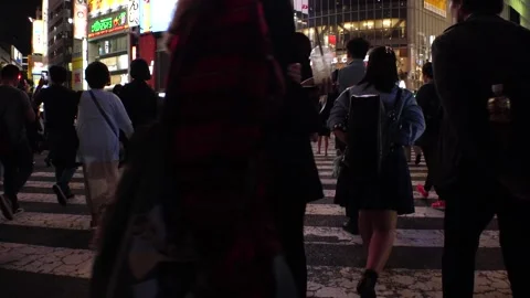 TOKYO, JAPAN : Slow motion shot of crowd... | Stock Video | Pond5