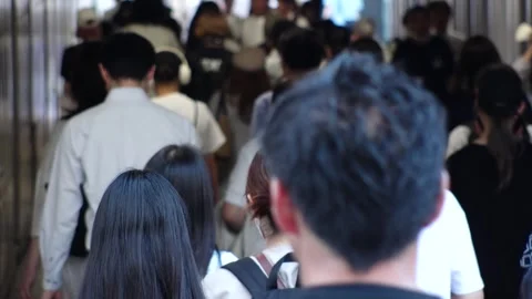 TOKYO, JAPAN : Slow motion shot of crowd... | Stock Video | Pond5