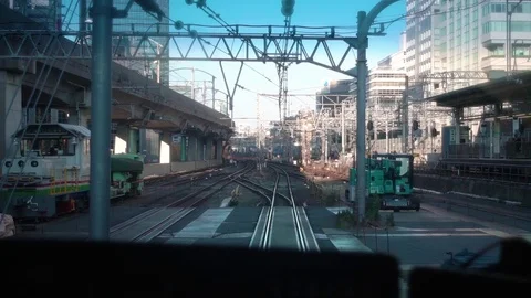 Tokyo Japan view from the train windows ... | Stock Video | Pond5