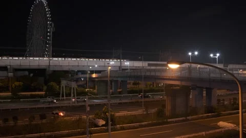 Tokyo Night Metropolitan Expressway Gulf... | Stock Video | Pond5