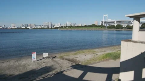 Tokyo Odaiba Seaside Park Early morning ... | Stock Video | Pond5