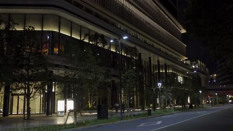 Tokyo Port City Takeshiba Night | Stock Video | Pond5