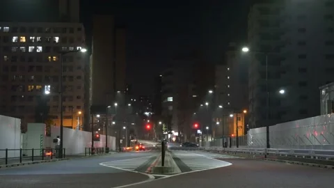 Tokyo Takanawa gateway night view 2021Ma... | Stock Video | Pond5