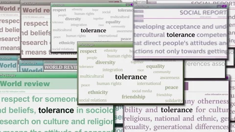 Tolerance equality respect pop up window... | Stock Video | Pond5