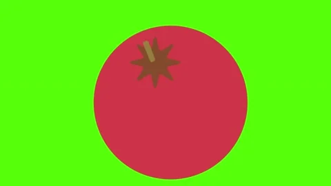 Tomato on a green screen background | Stock Video | Pond5