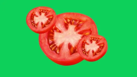 Tomato on a Green Screen, Chroma Key. | Stock Video | Pond5