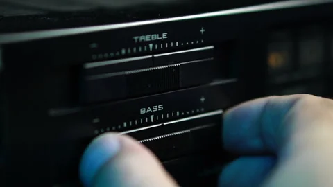 Tone Control Panel on Audio Amplifier, H... | Stock Video | Pond5
