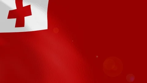 Tonga closeup flag animation | Stock Video | Pond5