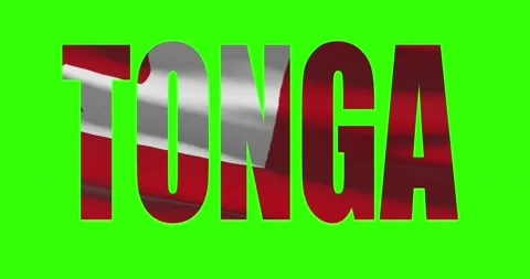 Tonga country lettering word text with f... | Stock Video | Pond5