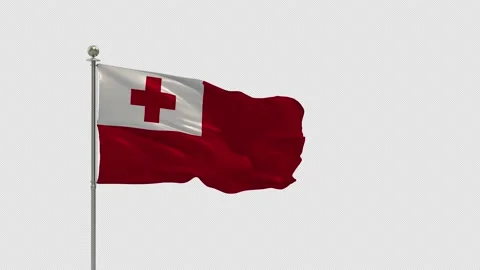 Tonga Flag Pole Looping Animation Inclu... | Stock Video | Pond5