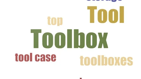 Toolbox Word Cloud Animated Isolated | Stock Video | Pond5