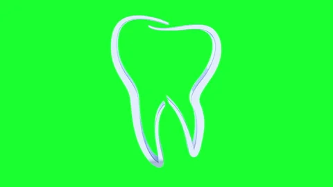 Tooth - 3D animation on a green screen | Stock Video | Pond5