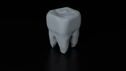 Tooth on black background. Loop. Isolate... | Stock Video | Pond5