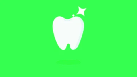 tooth icon, sparkling clean teeth, anima... | Stock Video | Pond5