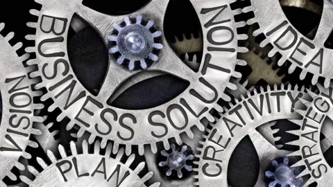 Tooth Wheels with Businewss Solution Con... | Stock Video | Pond5