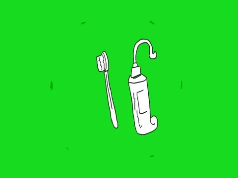 toothbrush - Hand-Drawn - Animation - Gr... | Stock Video | Pond5