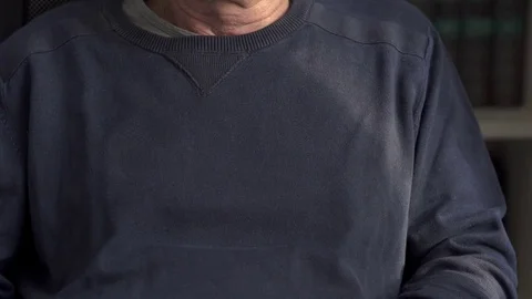 toothless Old man laughing gruffly looki... | Stock Video | Pond5