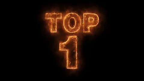 Top 1 Word Hot Animated Burning Realisti... | Stock Video | Pond5