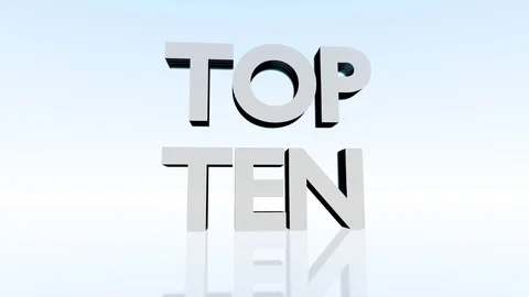 Top 10 countdown with (Top TEN) text fut... | Stock Video | Pond5