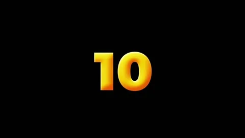 Top 10 Countdown Woobly Text Animation o... | Stock Video | Pond5