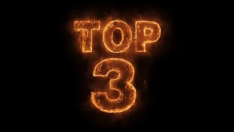 Top 3 Word Hot Animated Burning Realisti... | Stock Video | Pond5
