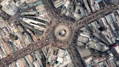 A Top-angle rotating movement shot of a ... | Stock Video | Pond5