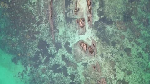 Top down aerial perspective of Timbayan ... | Stock Video | Pond5