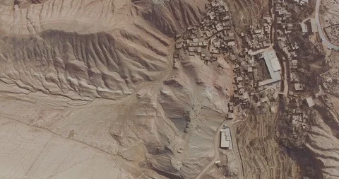 Top Down Aerial Of Ruined Buildings In B... | Stock Video | Pond5