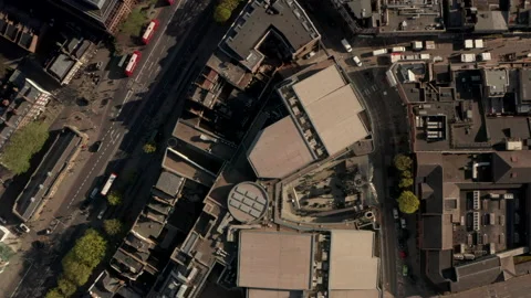 Top down aerial shot over Angel centre s... | Stock Video | Pond5