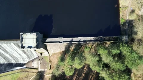 Top down aerial sliding shot of the Derw... | Stock Video | Pond5