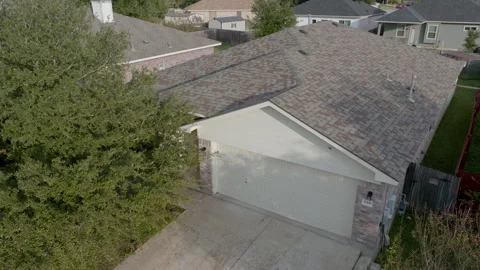Top down aerial of suburban home in LA, ... | Stock Video | Pond5