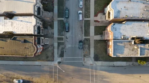 Top Down Aerial View of City Street in P... | Stock Video | Pond5