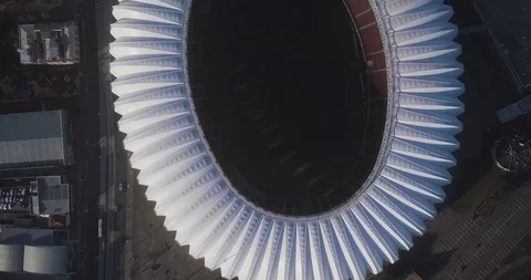 Top down aerial view of Estadio Beira Ri... | Stock Video | Pond5